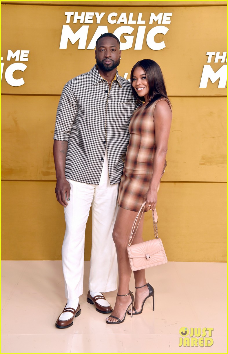 Gabrielle Union & Dwyane Wade Meet Up With Magic Johnson at 'They Call ...