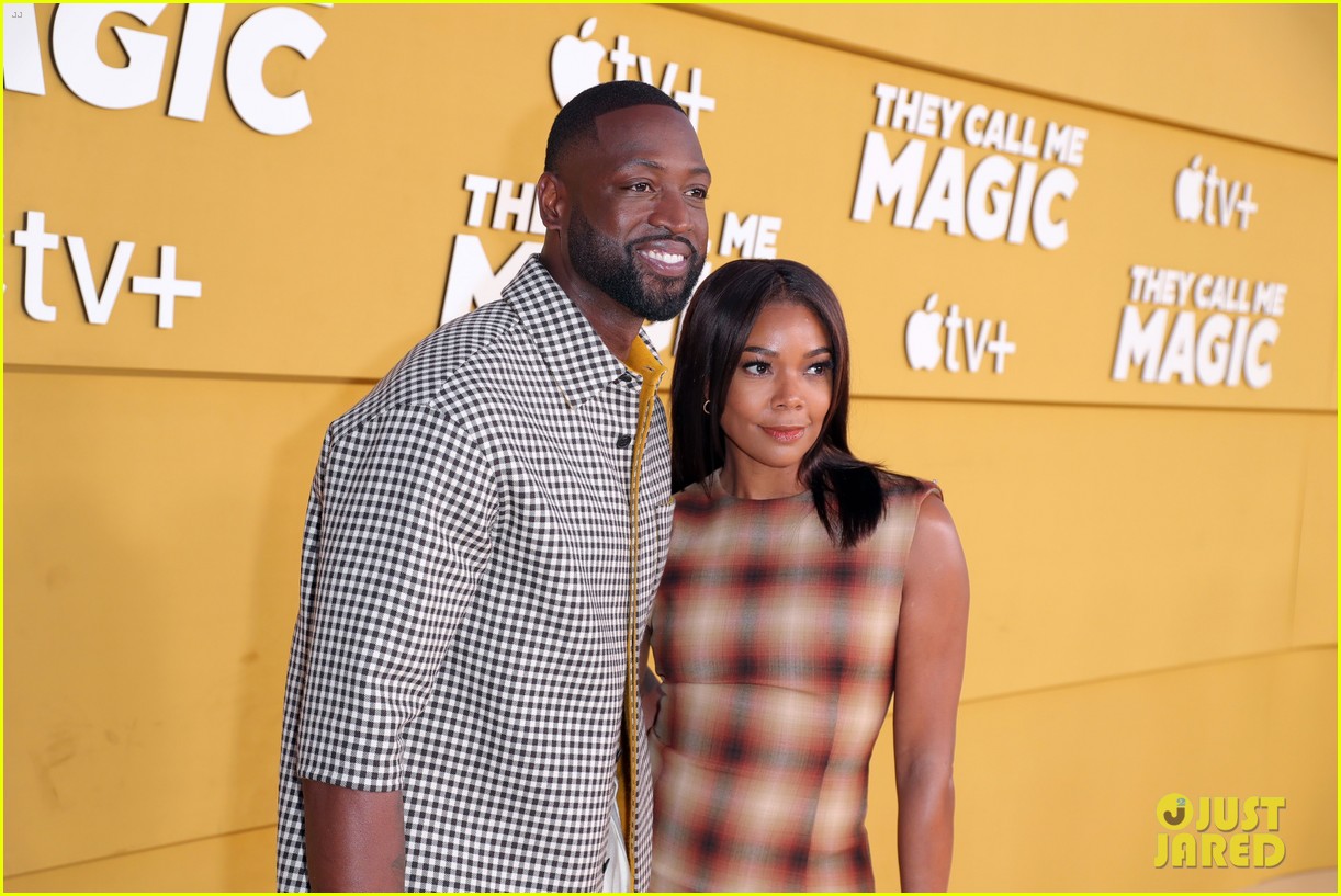 Gabrielle Union & Dwyane Wade Meet Up With Magic Johnson at 'They Call ...
