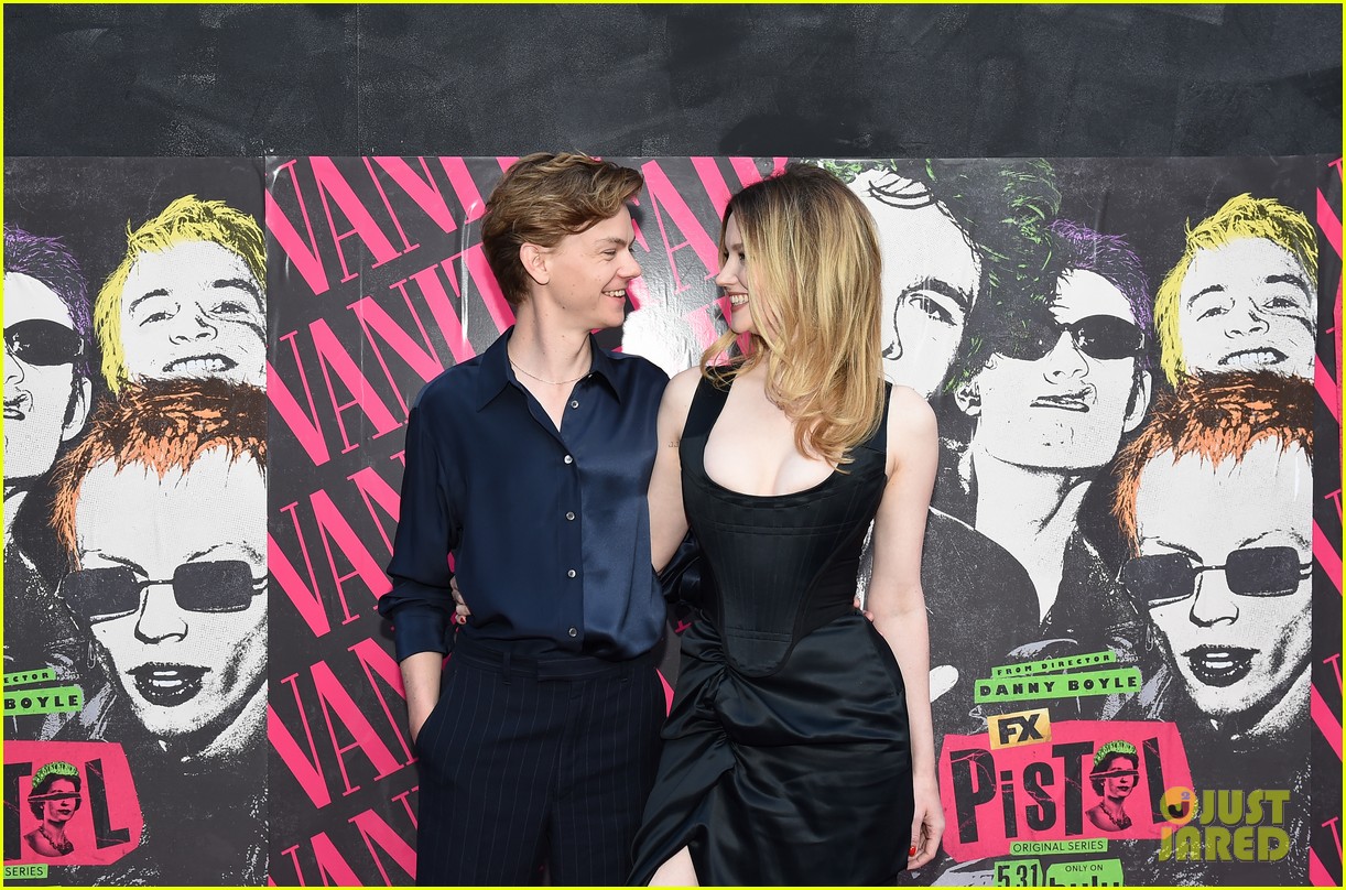 Thomas Brodie-Sangster & Talulah Riley Couple Up at Their 'Pistol ...