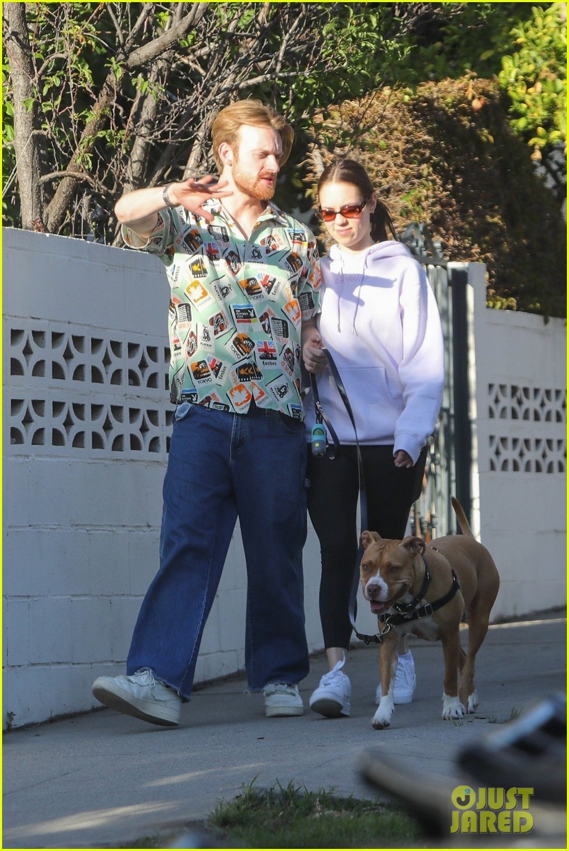 Finneas & Girlfriend Claudia Sulewski Take Their Dog for Afternoon Walk ...