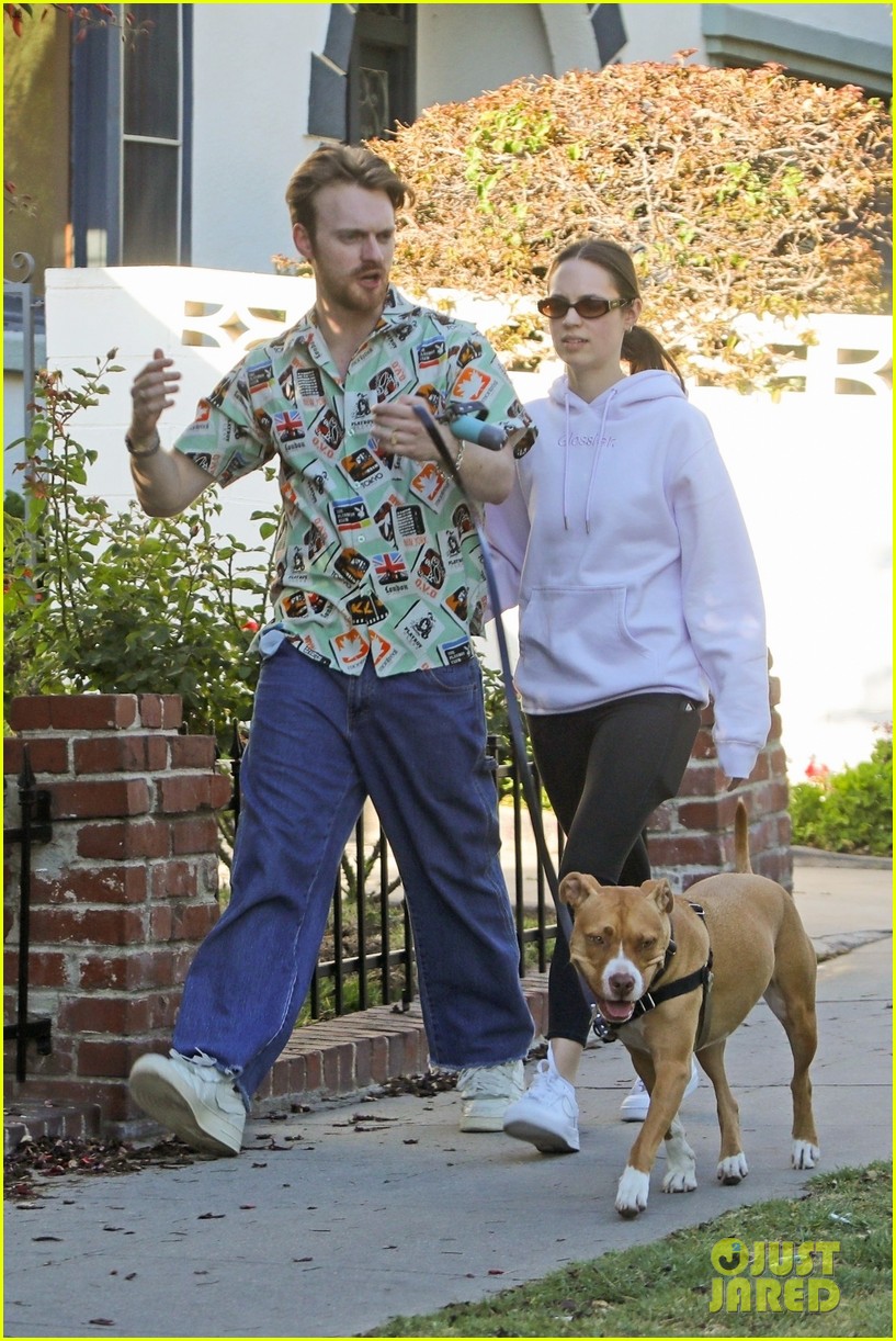 Finneas & Girlfriend Claudia Sulewski Take Their Dog for Afternoon Walk ...