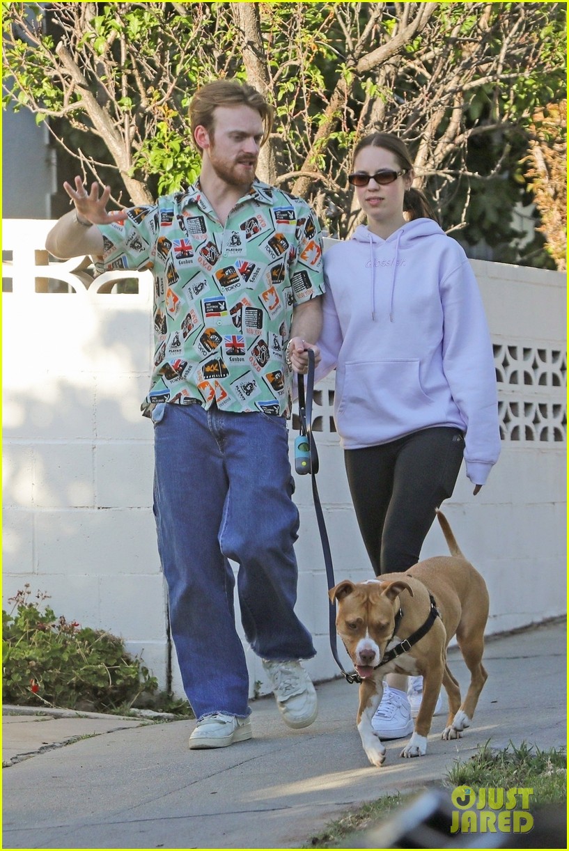 Finneas & Girlfriend Claudia Sulewski Take Their Dog for Afternoon Walk ...