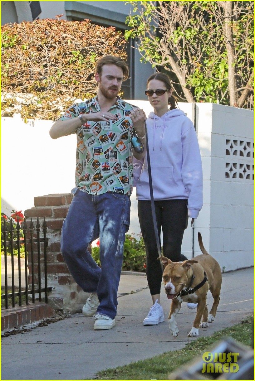 Finneas & Girlfriend Claudia Sulewski Take Their Dog for Afternoon Walk ...