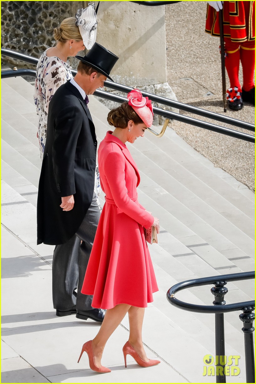 Kate Middleton Rings in Spring With Bright Pink Ensemble For The Queen ...