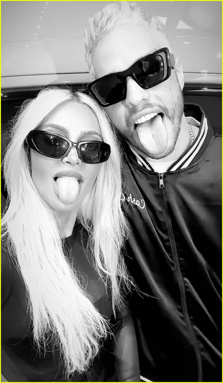 Kim Kardashian & Pete Davidson Share a Kiss, Show Off Matching Hair in ...