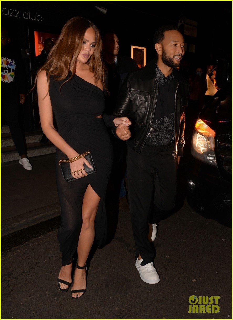 Chrissy Teigen & John Legend Coordinate in Black Outfits for Date Night ...