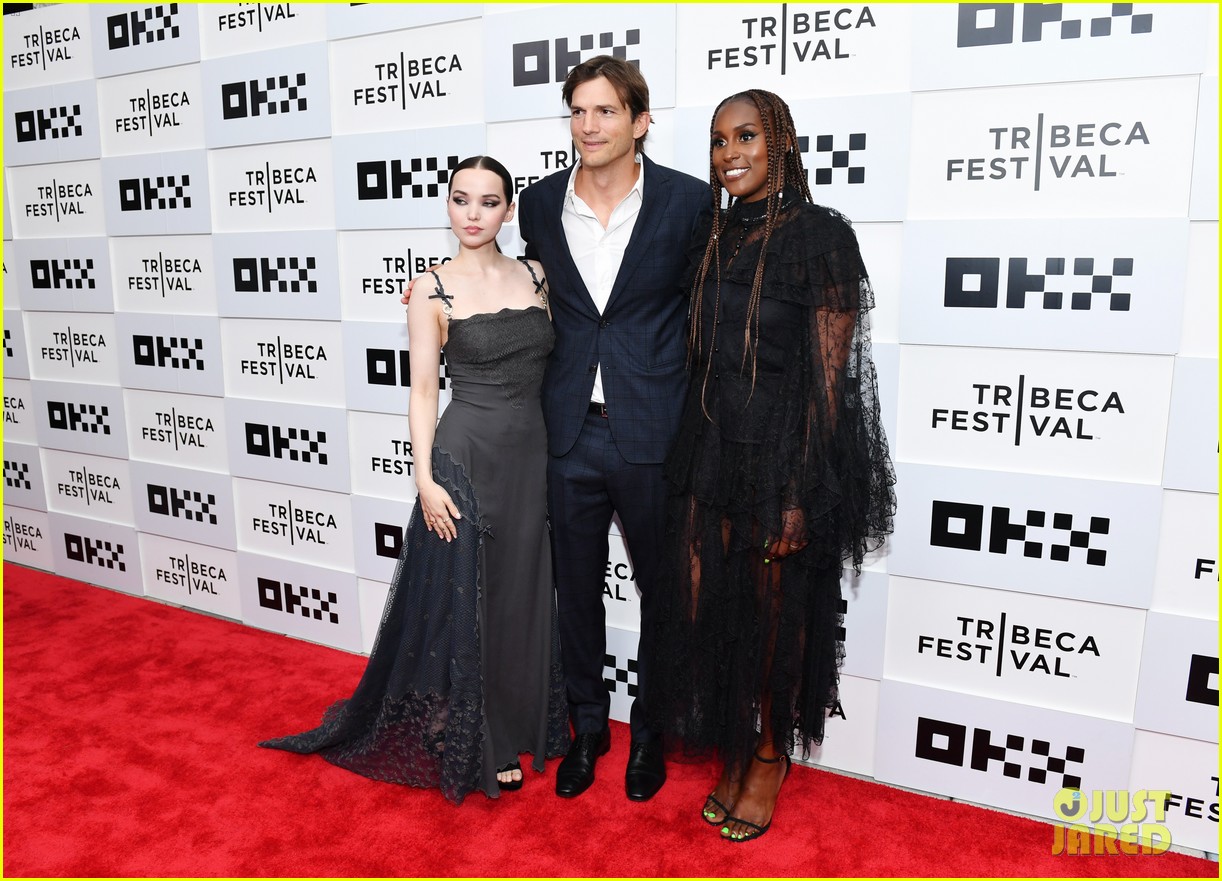 Ashton Kutcher Joins Co-Stars Dove Cameron & Issa Rae at 'Vengeance ...