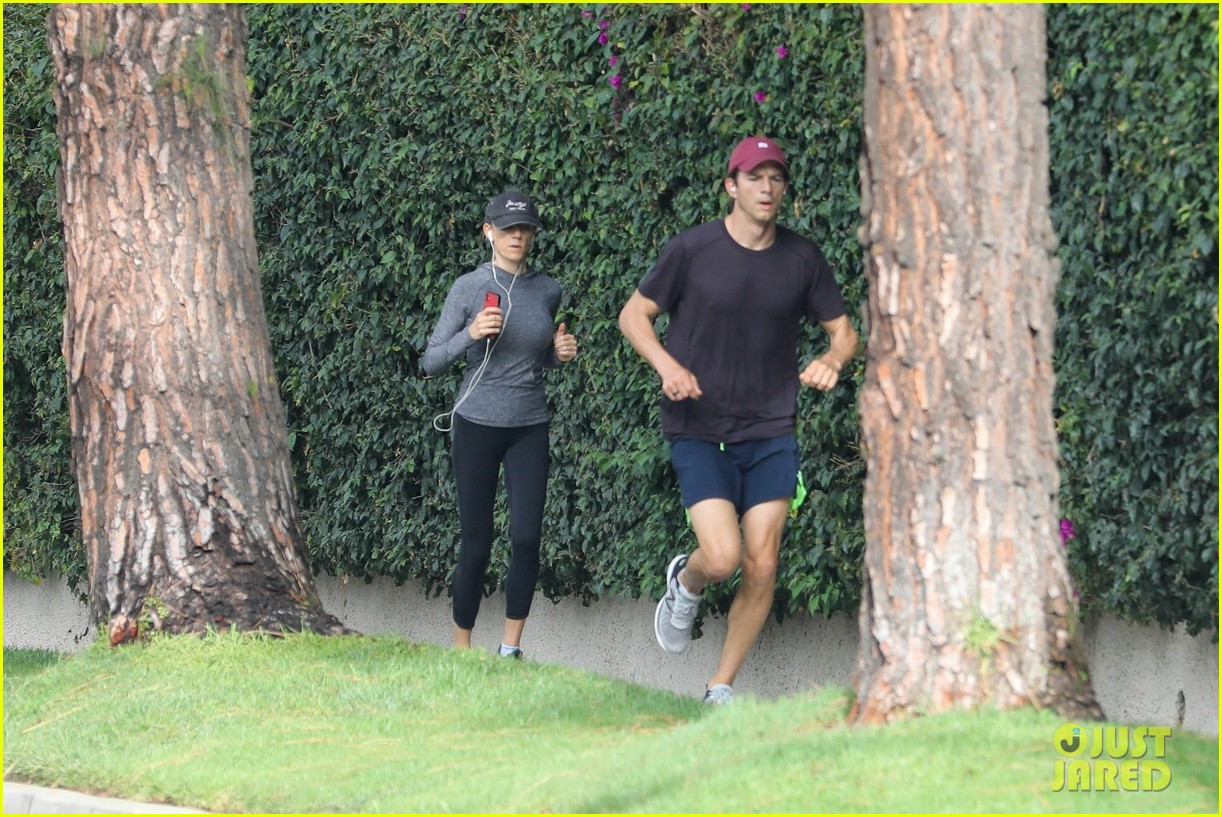 Ashton Kutcher Kicks Off His Morning with Jog Around Beverly Hills ...