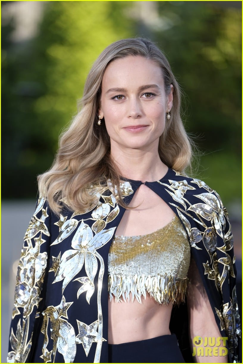 Brie Larson Wears Golden Cape to Marvel Avengers Campus Opening at ...
