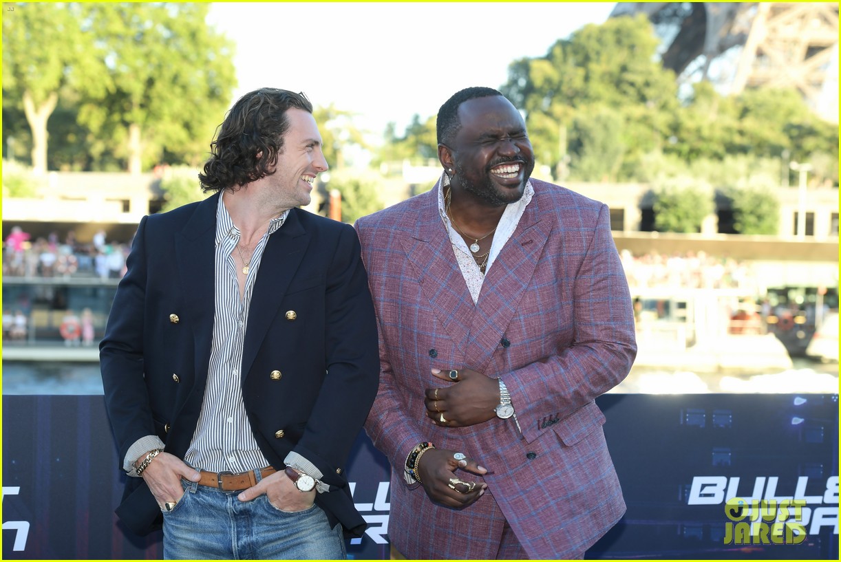 Brad Pitt & Joey King Kick Off 'Bullet Train' Press Tour in Paris at ...