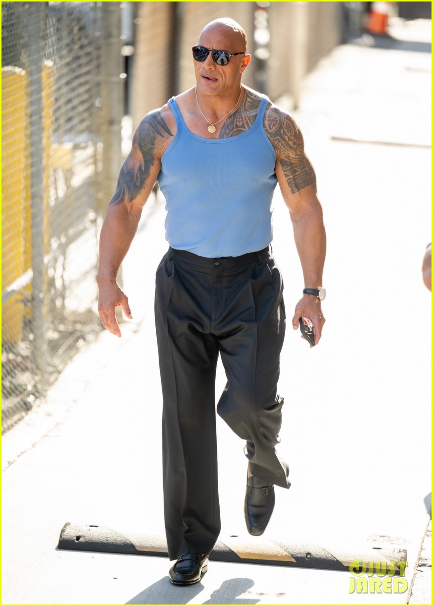Photo: dwayne johnson on kimmel 03 | Photo 4792747 | Just Jared ...