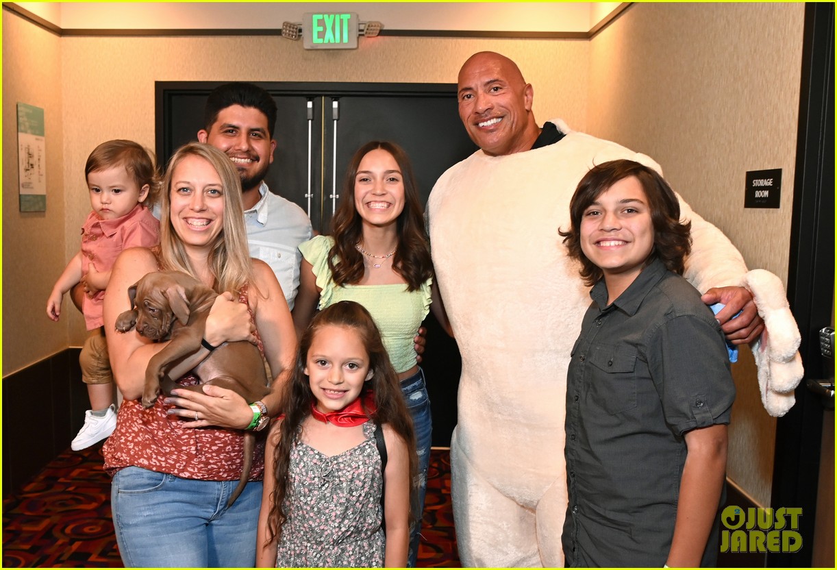 Dwayne Johnson Gives Puppy to New Family While Dressed Up As 'DC League ...