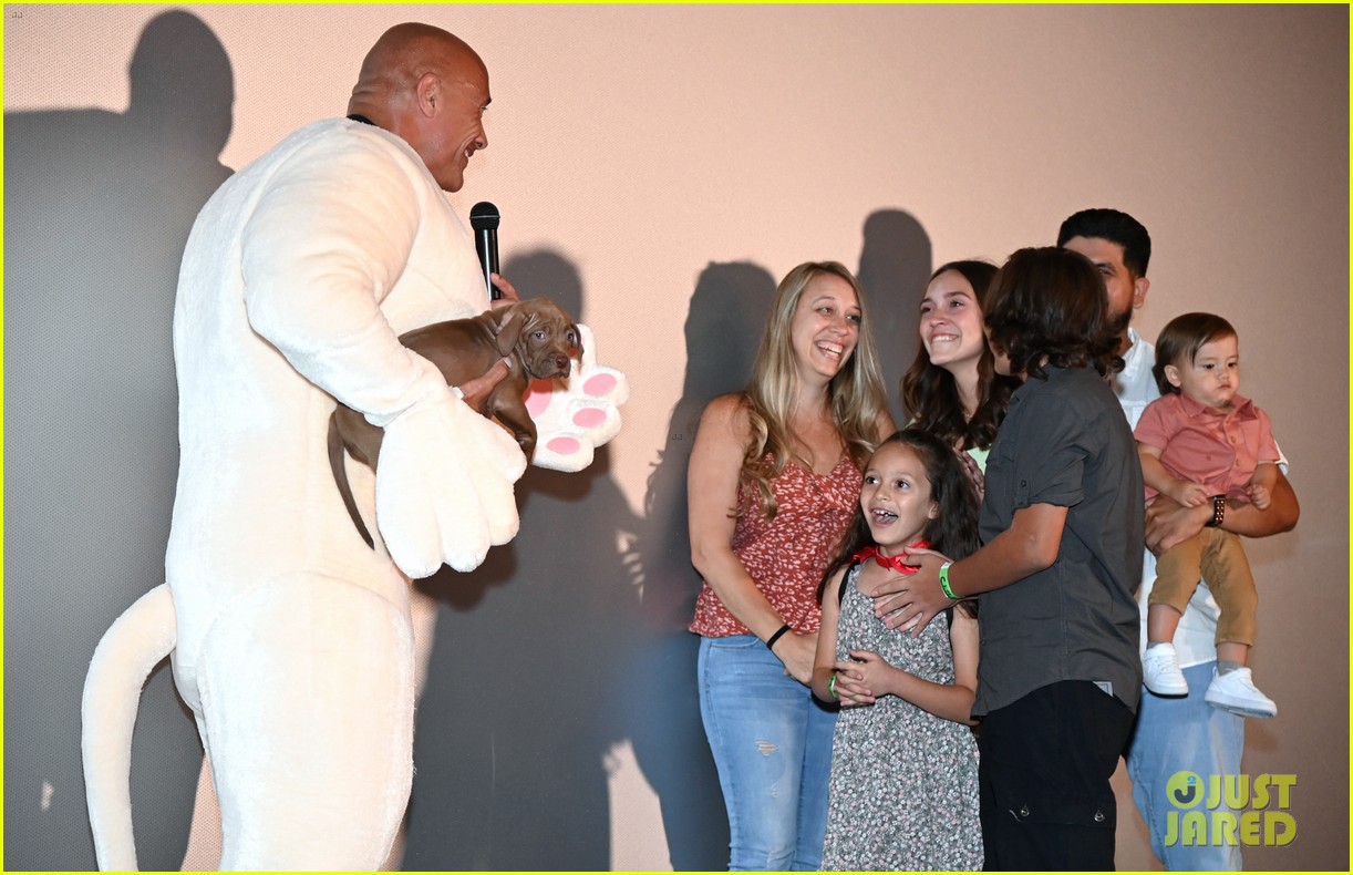 Dwayne Johnson Gives Puppy to New Family While Dressed Up As 'DC League ...