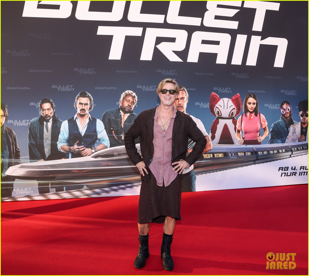 Brad Pitt Wears a Skirt for the Berlin Premiere of 'Bullet Train ...