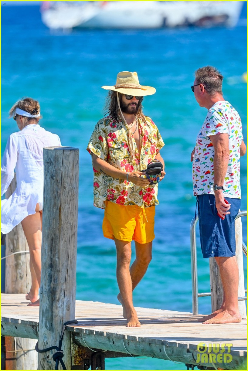 Jared Leto Sports Fun Floral-Print Shirt While Arriving at Club 55 in ...