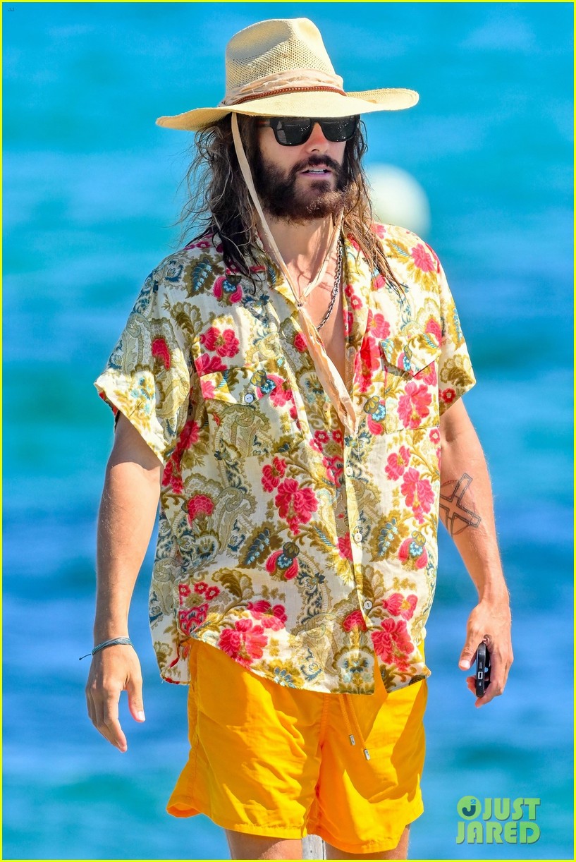 Jared Leto Sports Fun Floral-Print Shirt While Arriving at Club 55 in ...