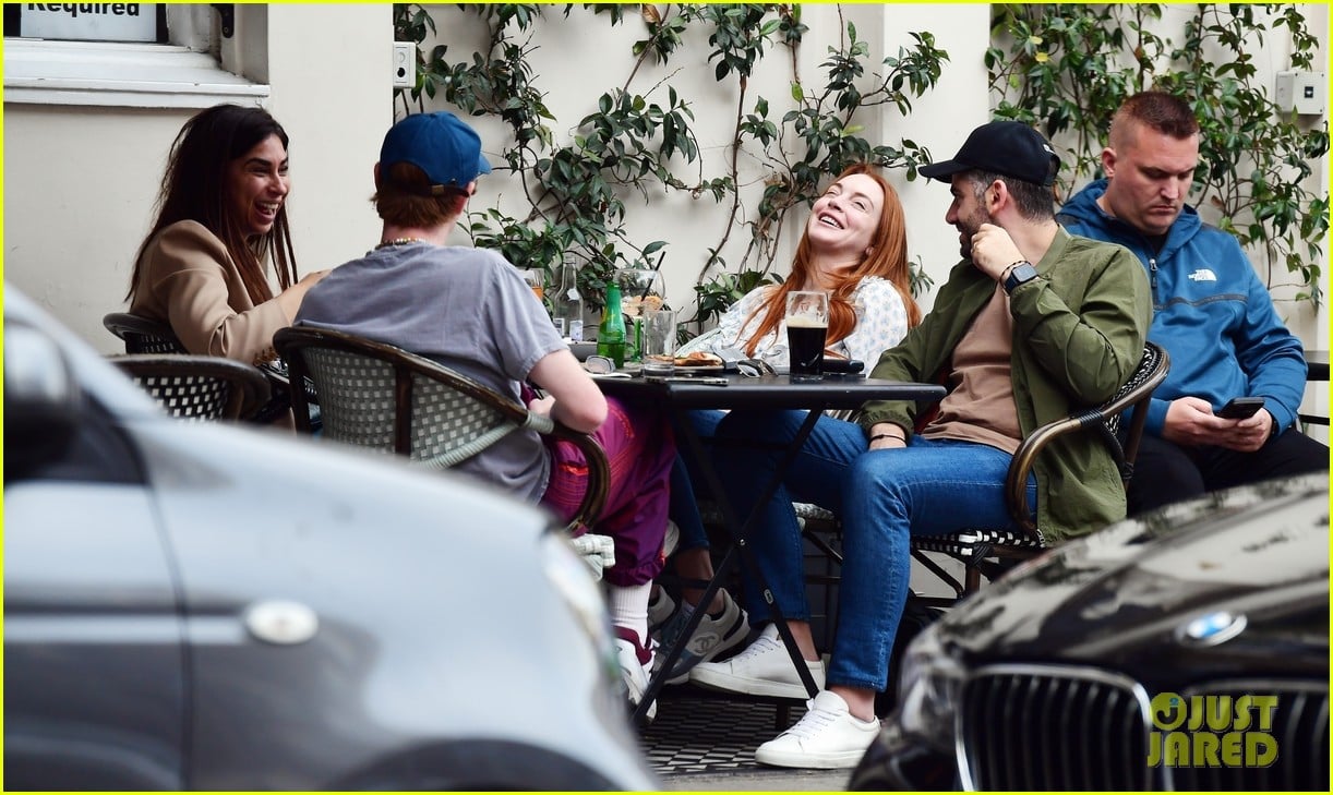 Lindsay Lohan & Bader Shammas Share A Sweet Moment During Lunch In NYC ...