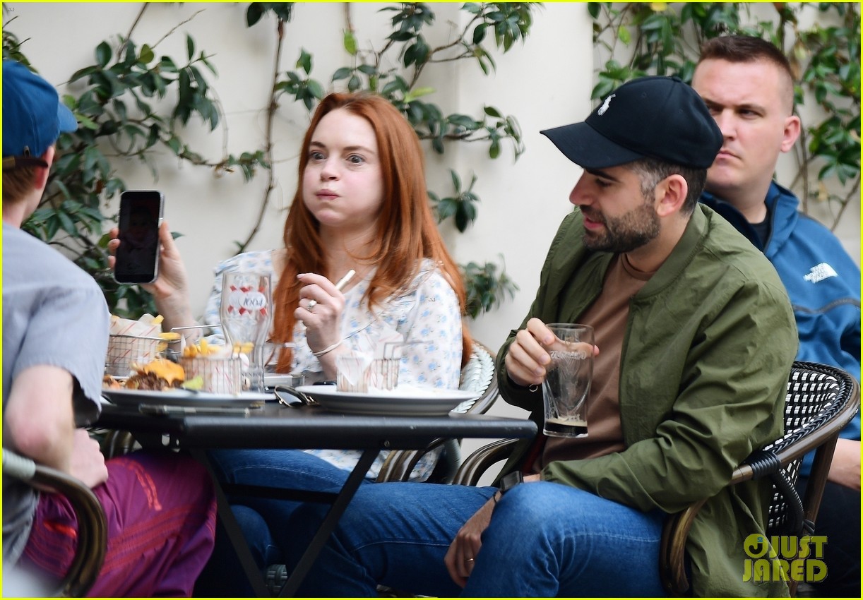 Lindsay Lohan & Bader Shammas Share A Sweet Moment During Lunch In NYC ...