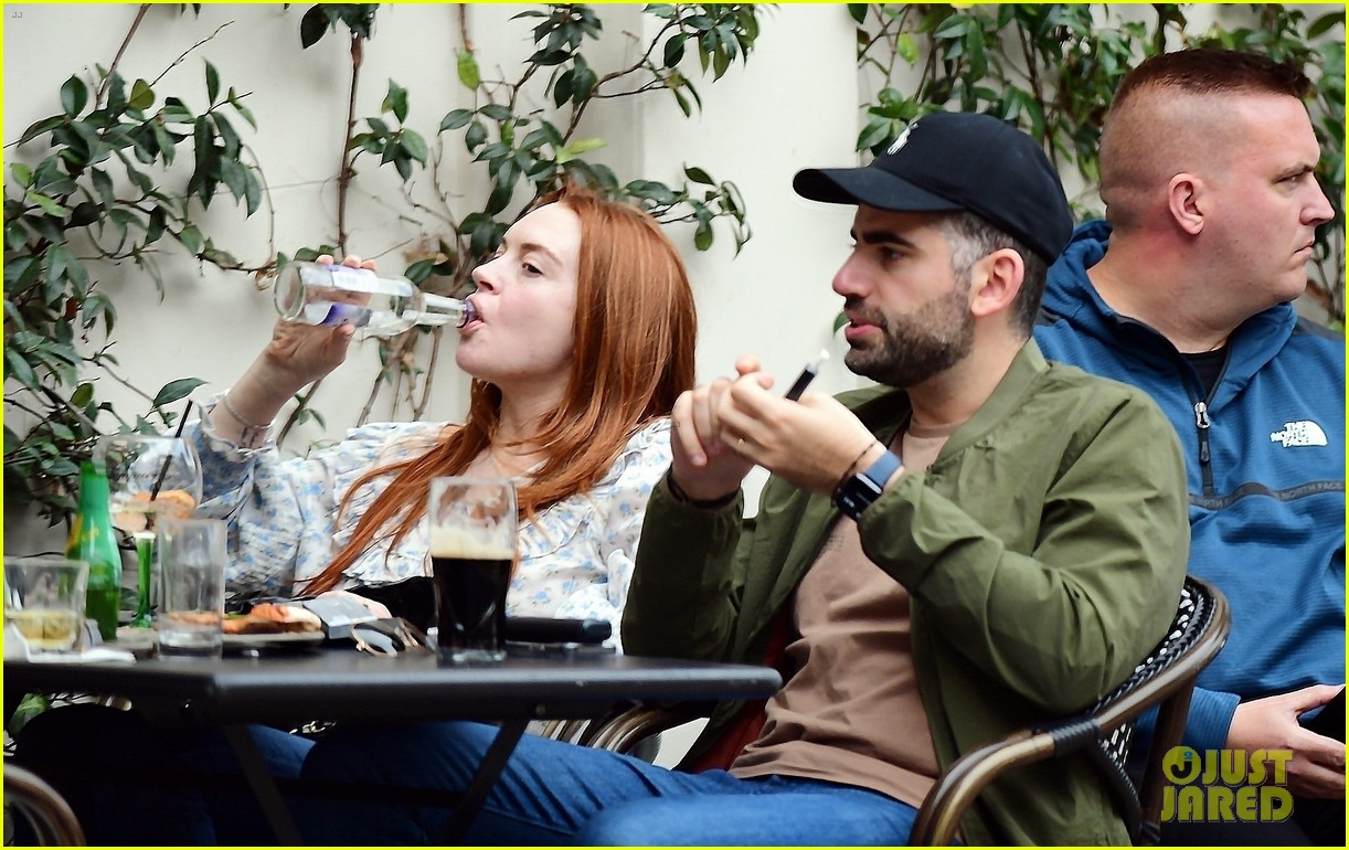 Lindsay Lohan & Bader Shammas Share A Sweet Moment During Lunch In NYC ...