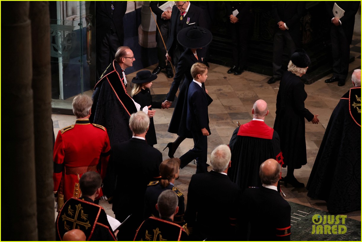 Prince George & Princess Charlotte Join Procession at Queen Elizabeth's ...