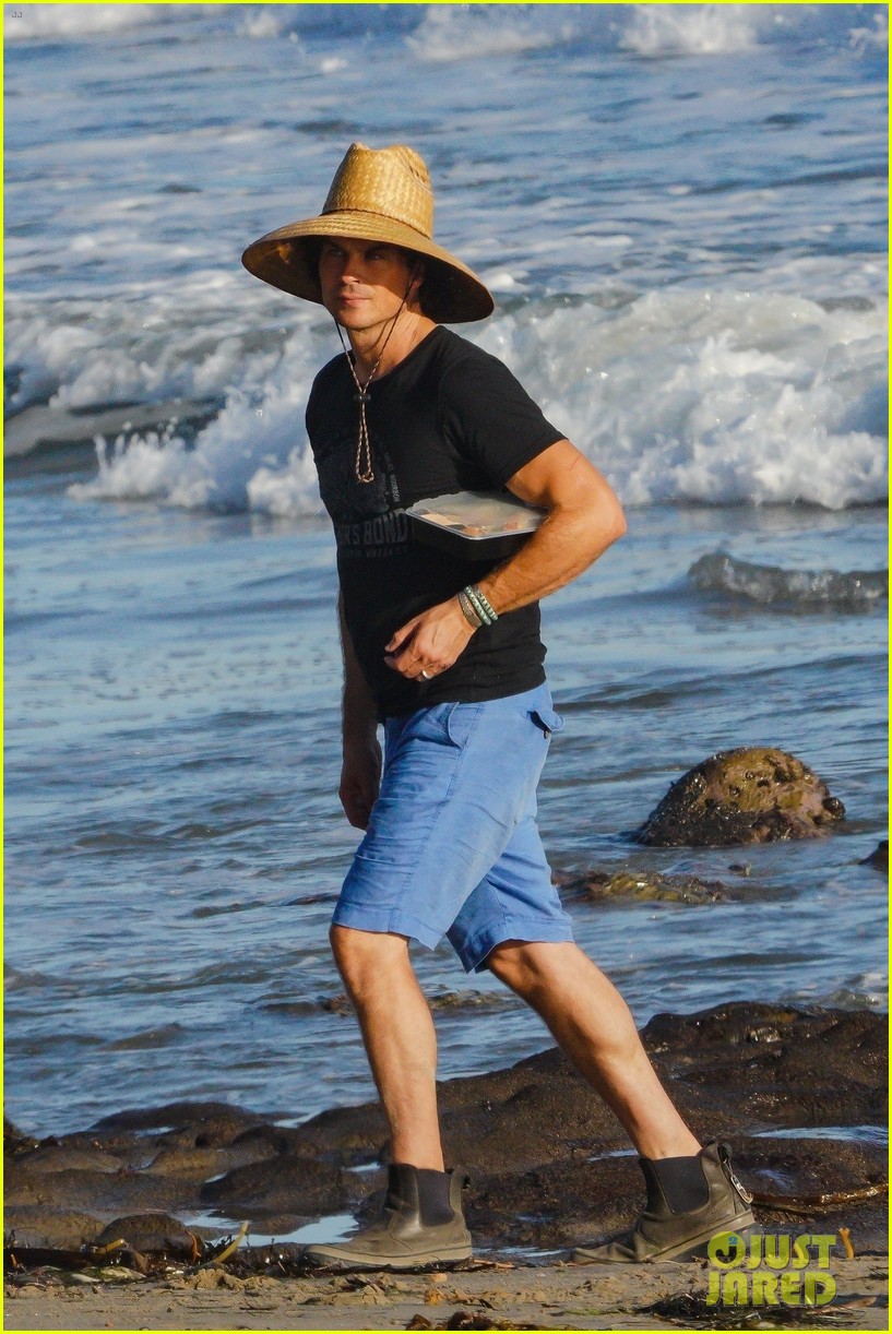 Ian Somerhalder Enjoys The Sun With His Dogs On A Malibu Beach: Photo ...