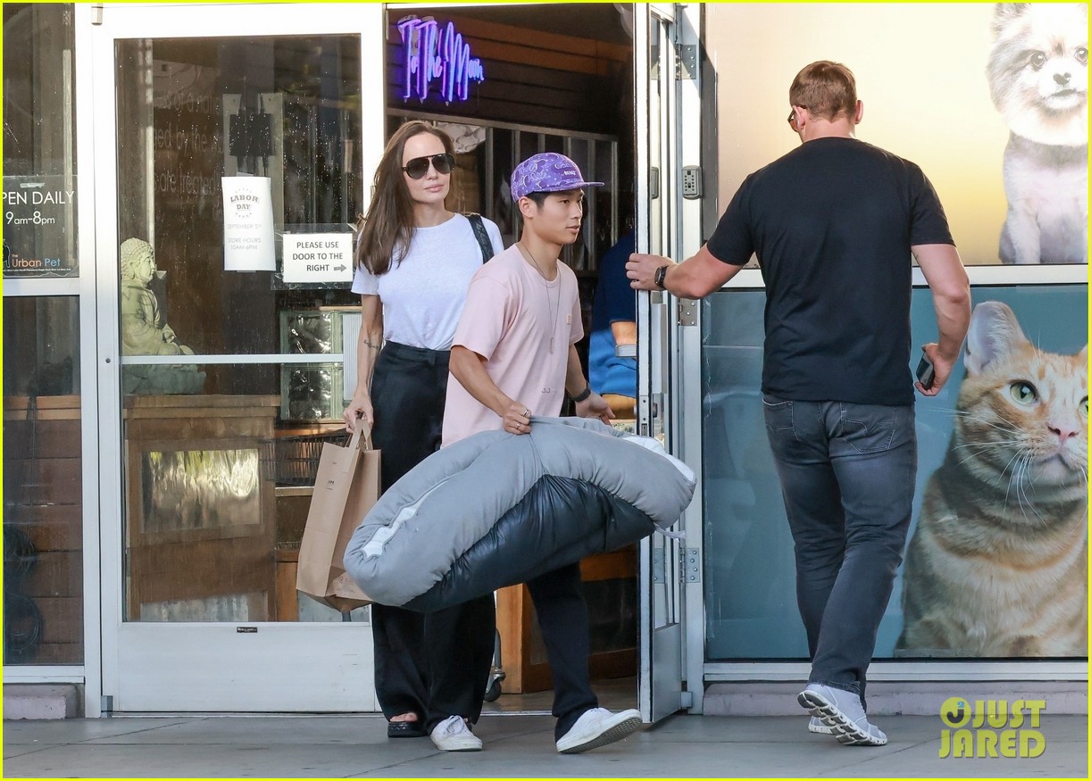 Angelina Jolie Goes Shopping for Pets Supplies with Son Pax, 18: Photo ...