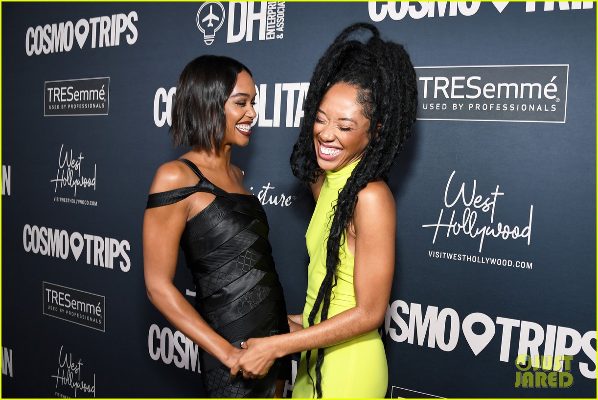 Laura Harrier Stuns in Classic Black Dress at 'Cosmopolitan' Cover ...