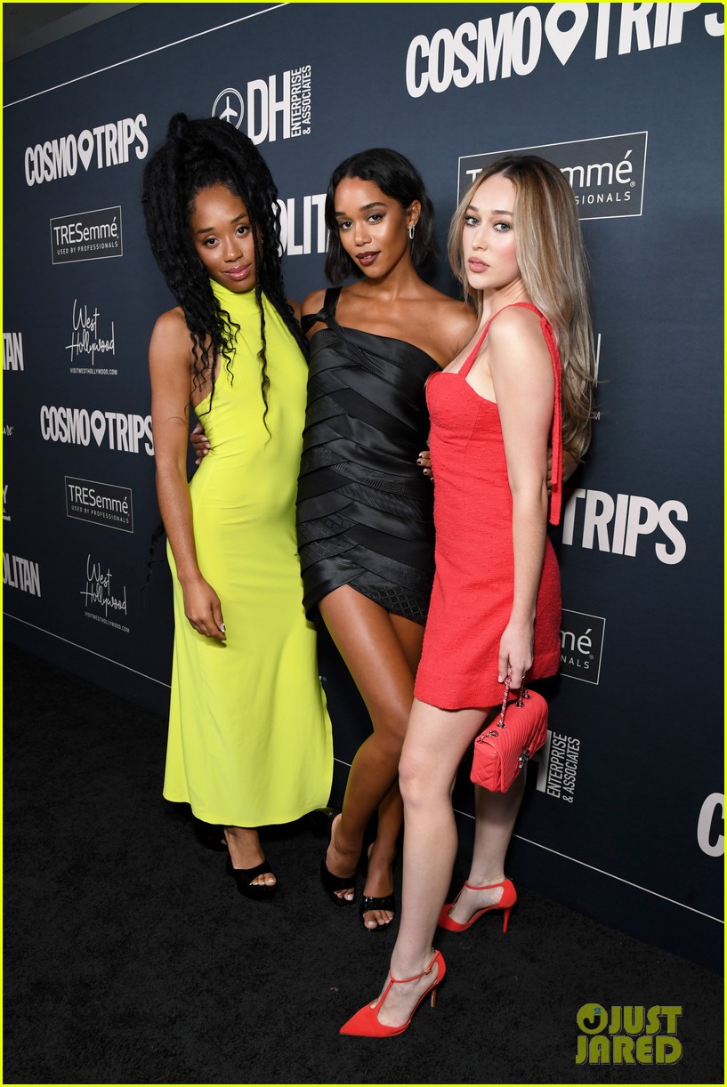 Laura Harrier Stuns in Classic Black Dress at 'Cosmopolitan' Cover ...