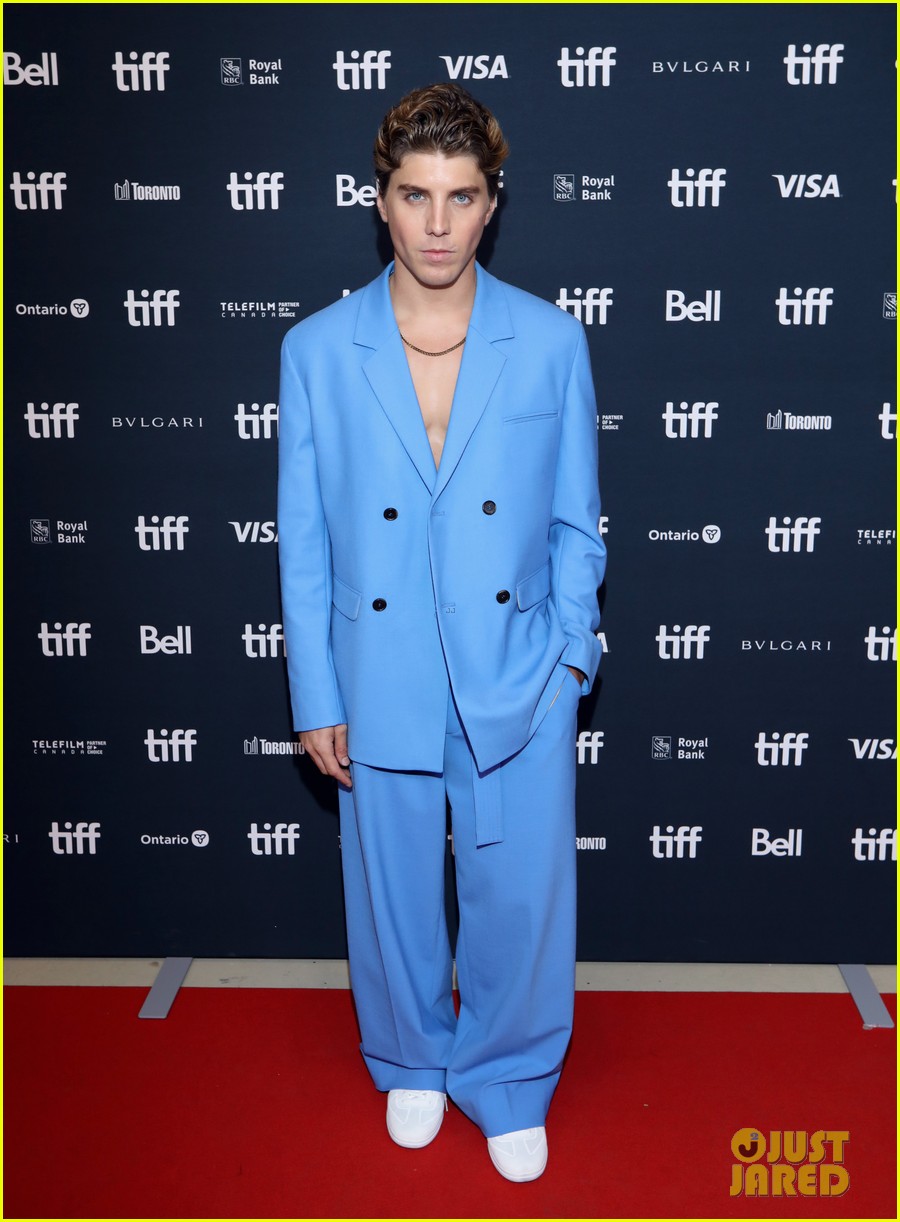 Lukas Gage Dons Bold Blue at TIFF's 'How to Blow Up a Pipeline ...