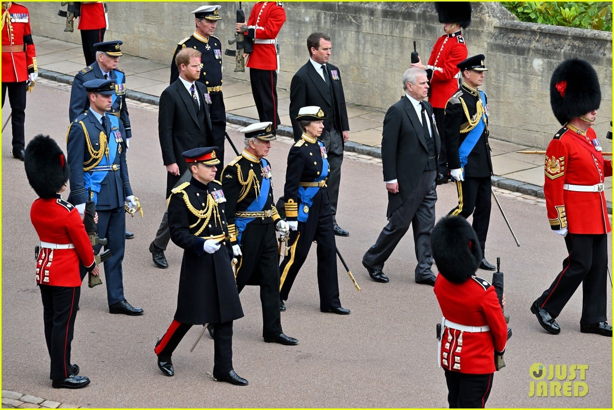 King Charles III Leads Royal Family To Committal Service For Queen ...