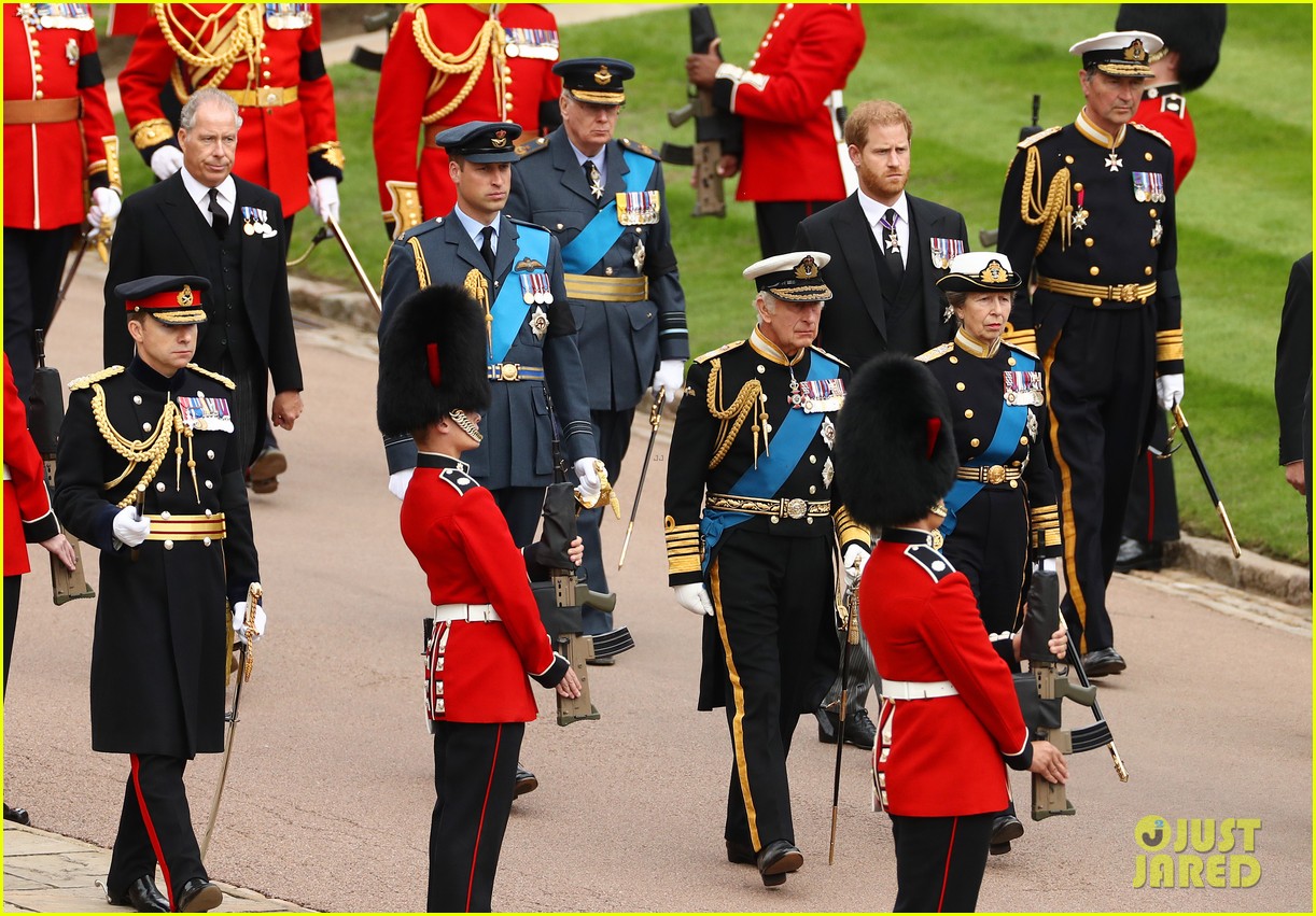 King Charles III Leads Royal Family To Committal Service For Queen ...
