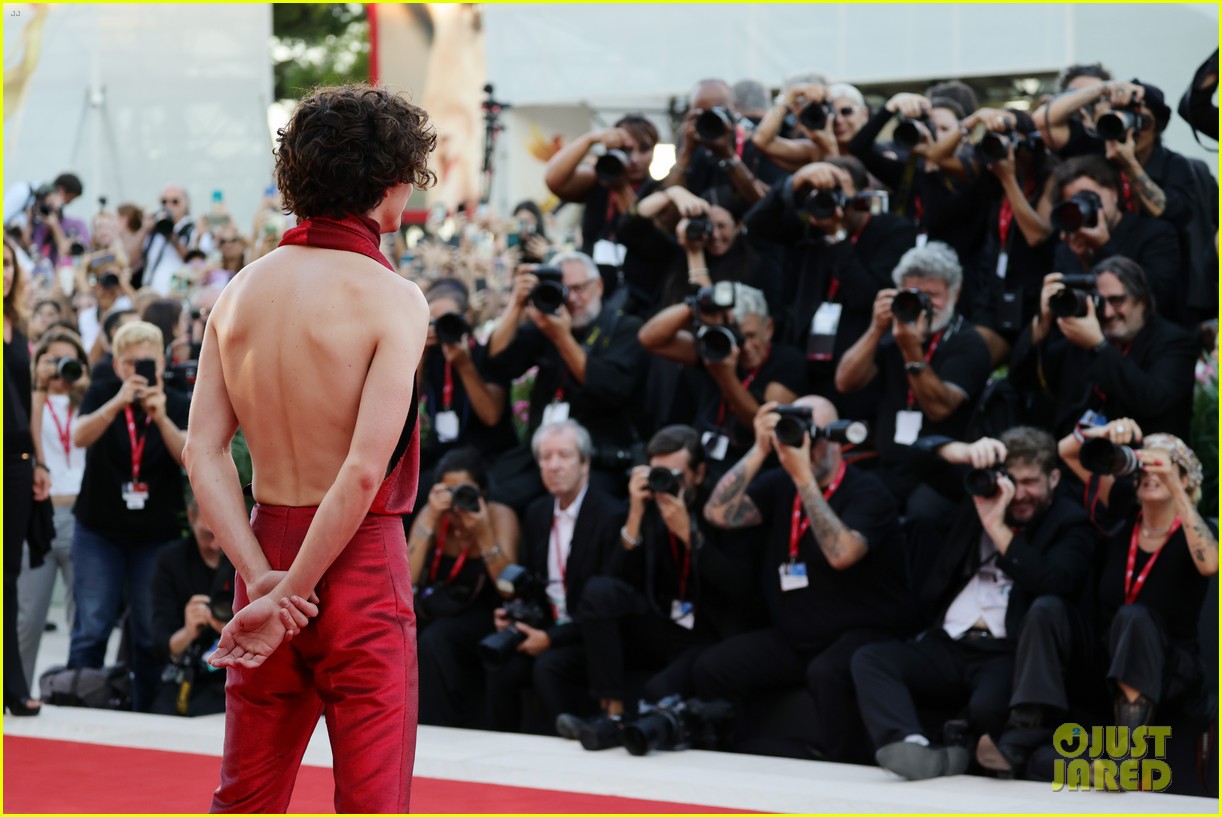 Timothee Chalamet Wears Backless Red Outfit to Venice Premiere of ...