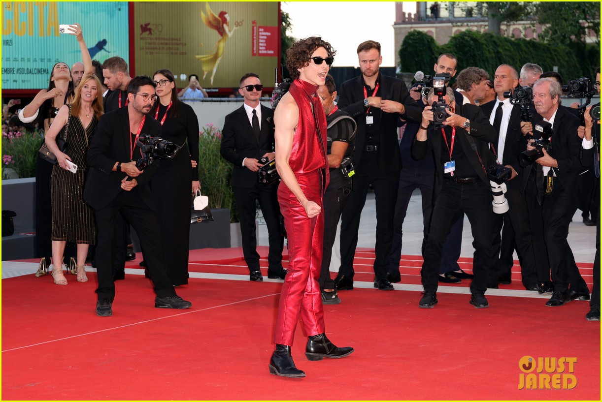 Timothee Chalamet Wears Backless Red Outfit to Venice Premiere of ...