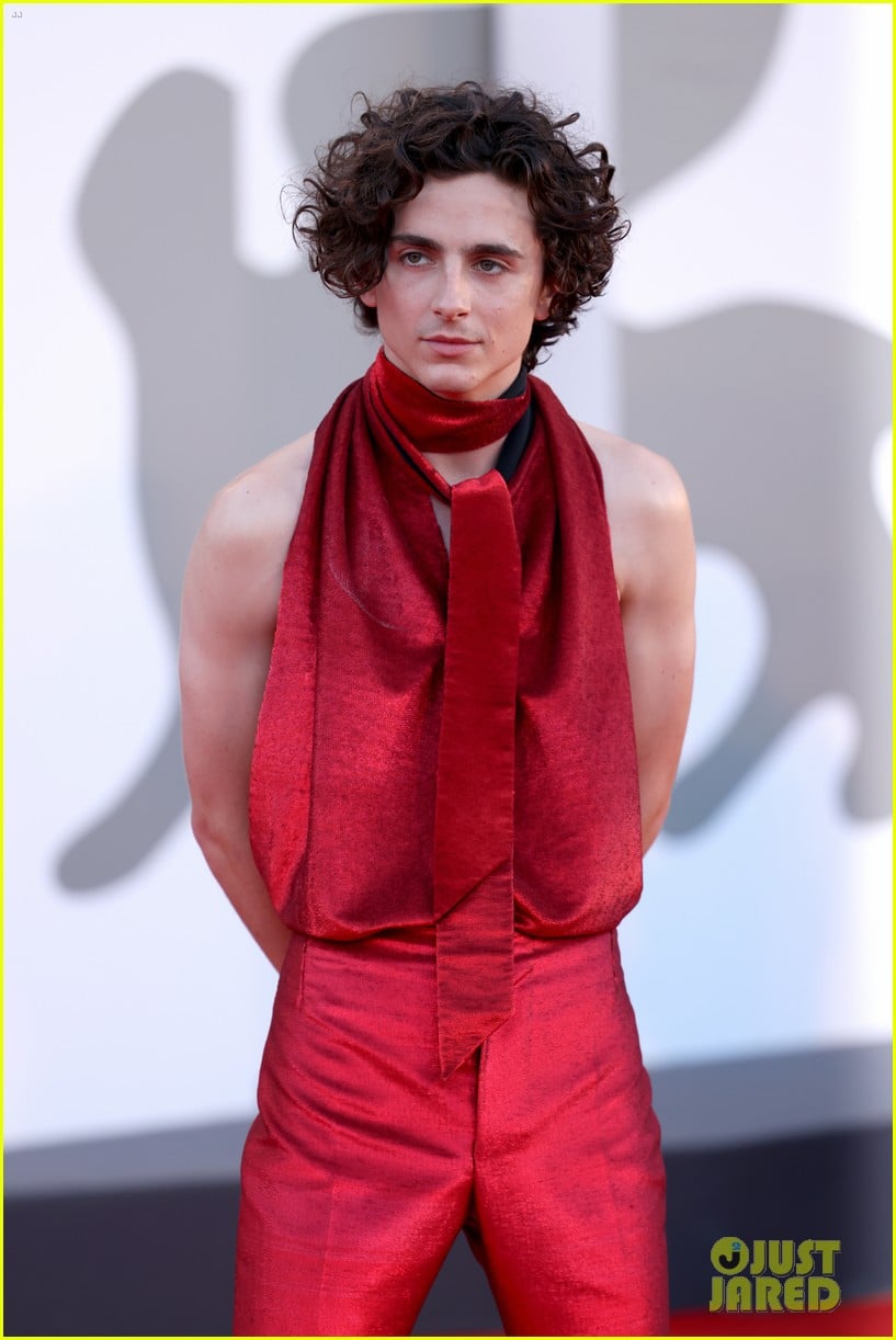 Timothee Chalamet Wears Backless Red Outfit to Venice Premiere of ...
