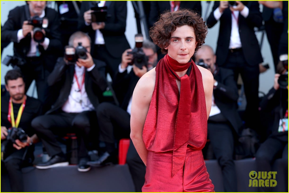 Timothee Chalamet Wears Backless Red Outfit to Venice Premiere of ...