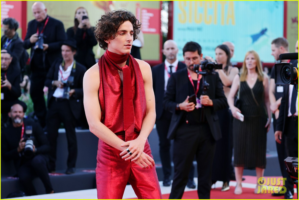 Timothee Chalamet Wears Backless Red Outfit to Venice Premiere of ...