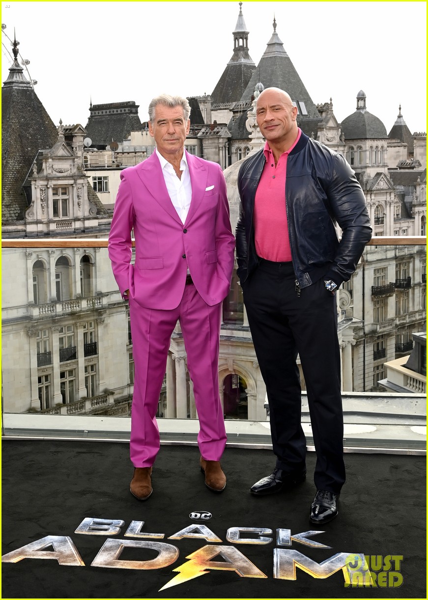 'Black Adam' Cast Do Press in London, Pierce Brosnan & Dwayne Johnson ...