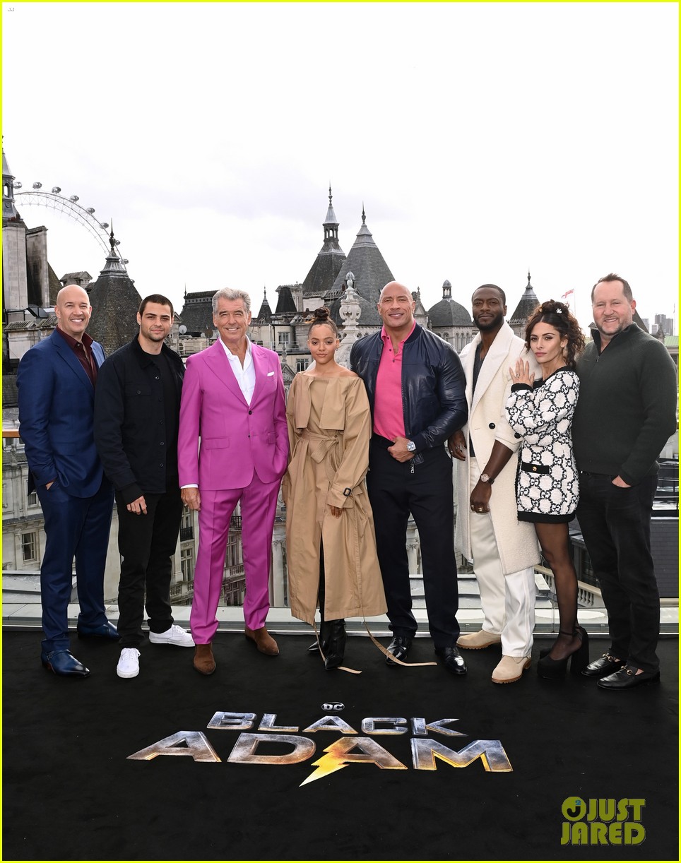 'Black Adam' Cast Do Press in London, Pierce Brosnan & Dwayne Johnson ...