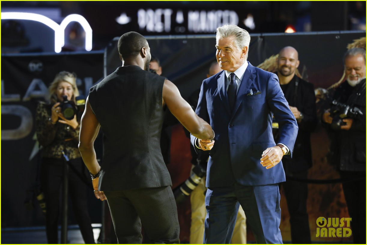 Aldis Hodge Bares His Biceps; Photobombs Pierce Brosnan at 'Black Adam ...