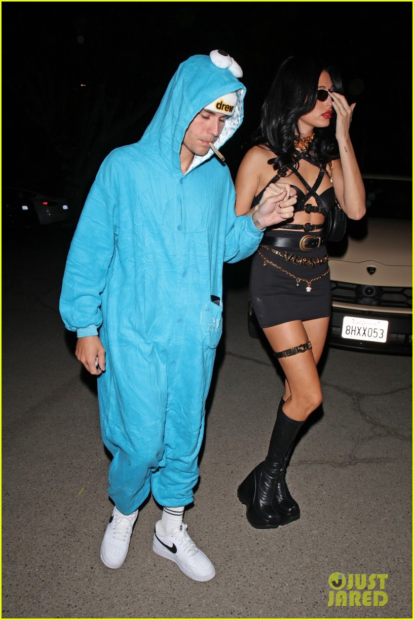 Hailey Bieber Dresses as a Sexy Vampire for Halloween While Justin ...