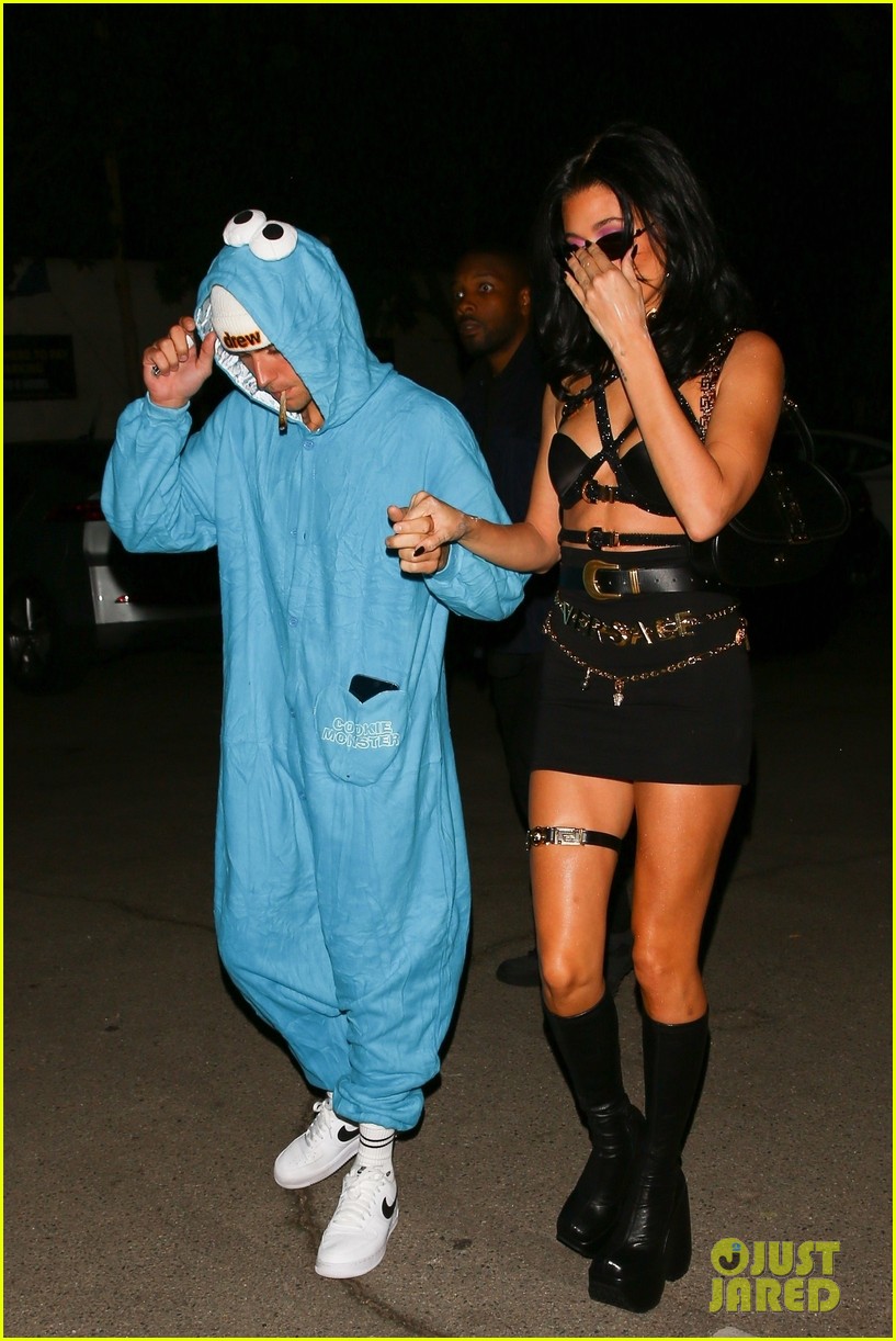 Hailey Bieber Dresses as a Sexy Vampire for Halloween While Justin ...