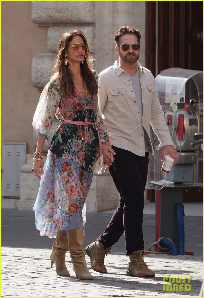 Gerard Butler & Girlfriend Morgan Brown Seen At Mass Service During ...