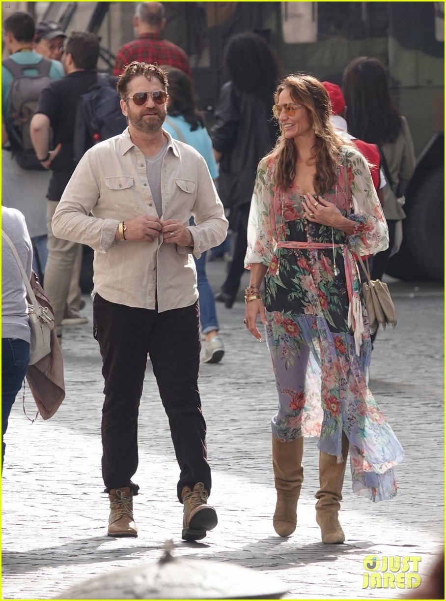 Gerard Butler & Girlfriend Morgan Brown Seen At Mass Service During ...