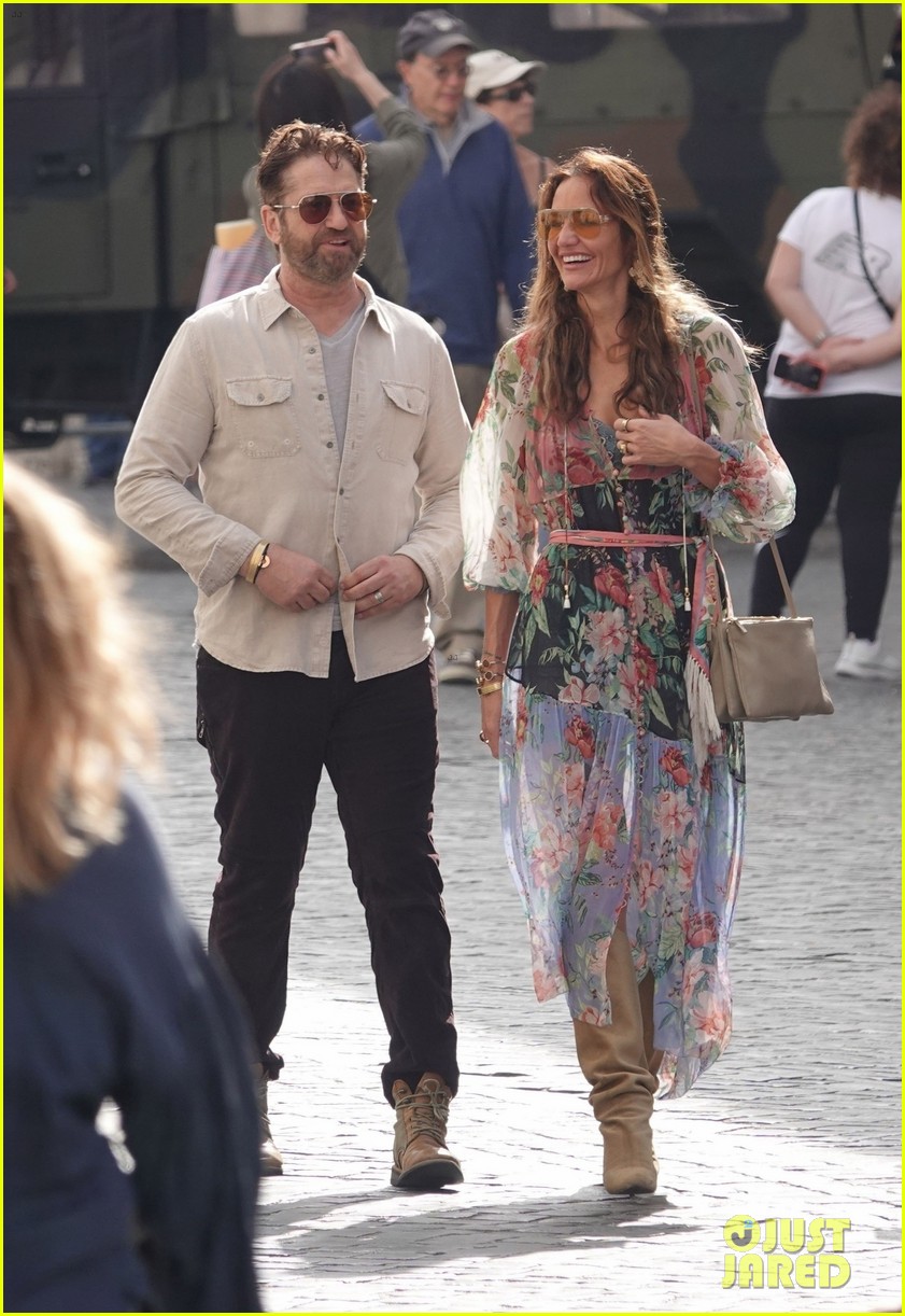 Gerard Butler & Girlfriend Morgan Brown Seen At Mass Service During ...