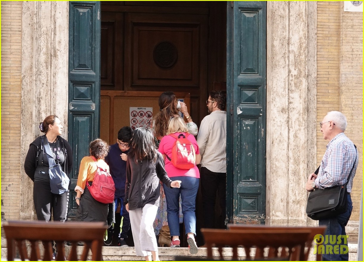 Gerard Butler & Girlfriend Morgan Brown Seen At Mass Service During ...