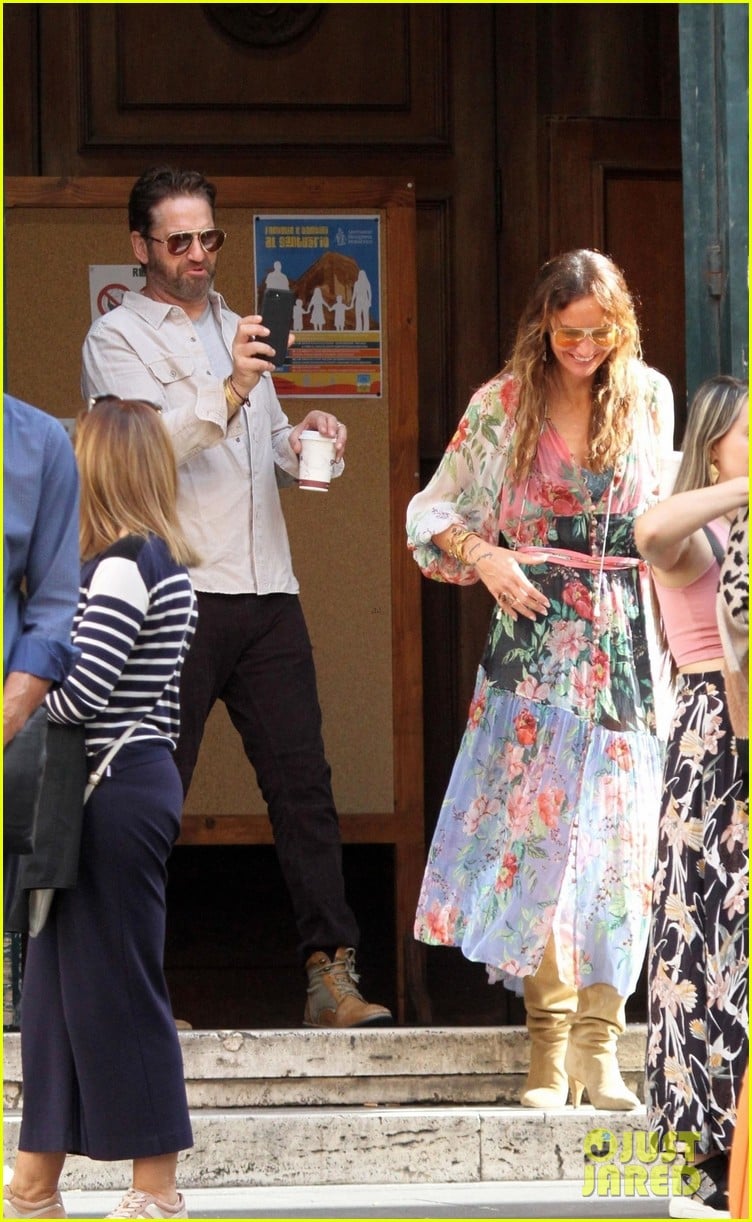 Gerard Butler & Girlfriend Morgan Brown Seen At Mass Service During ...