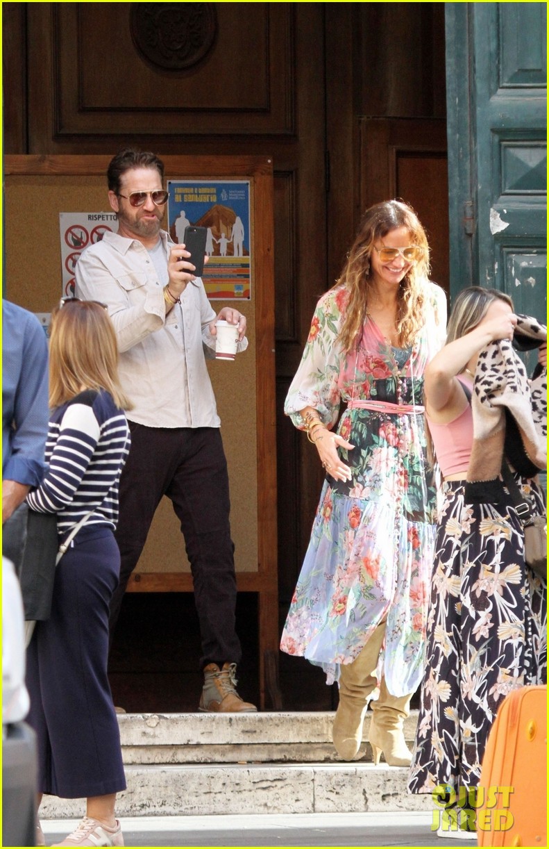 Gerard Butler & Girlfriend Morgan Brown Seen At Mass Service During ...