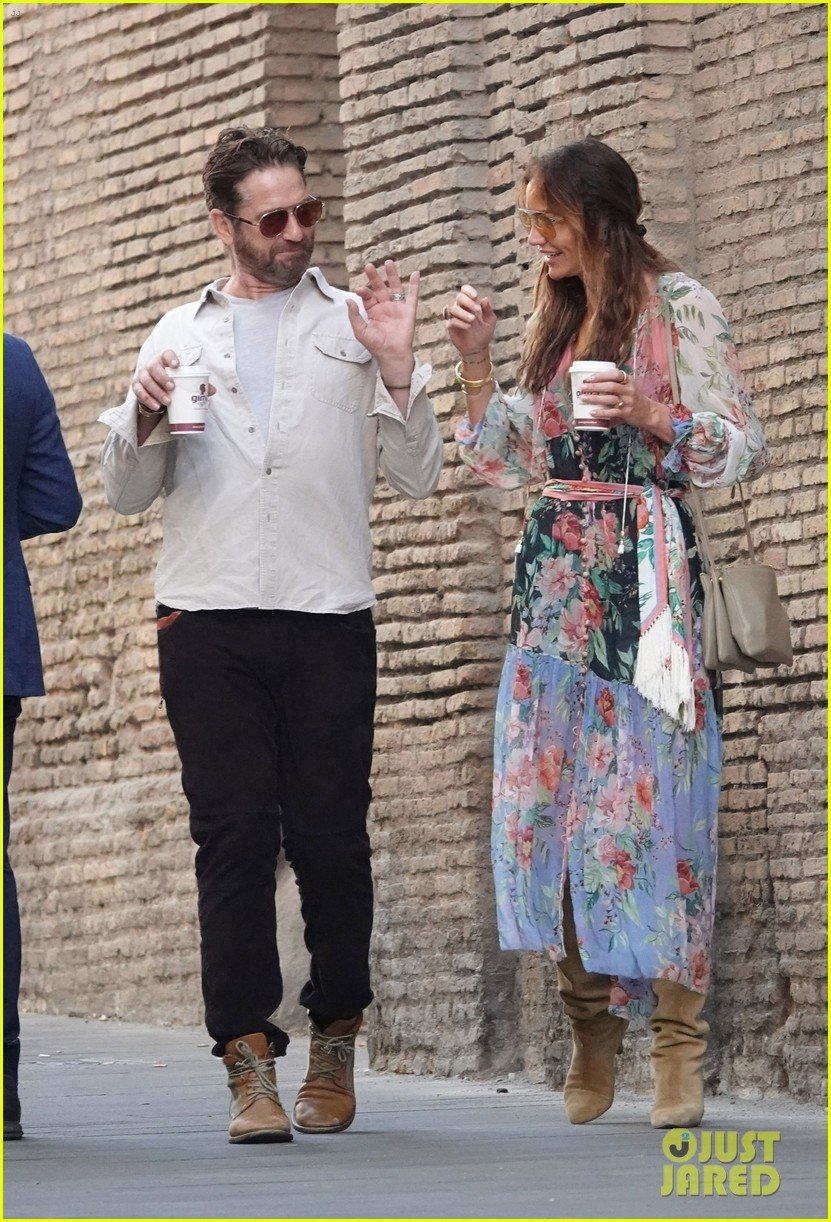 Gerard Butler & Girlfriend Morgan Brown Seen At Mass Service During ...