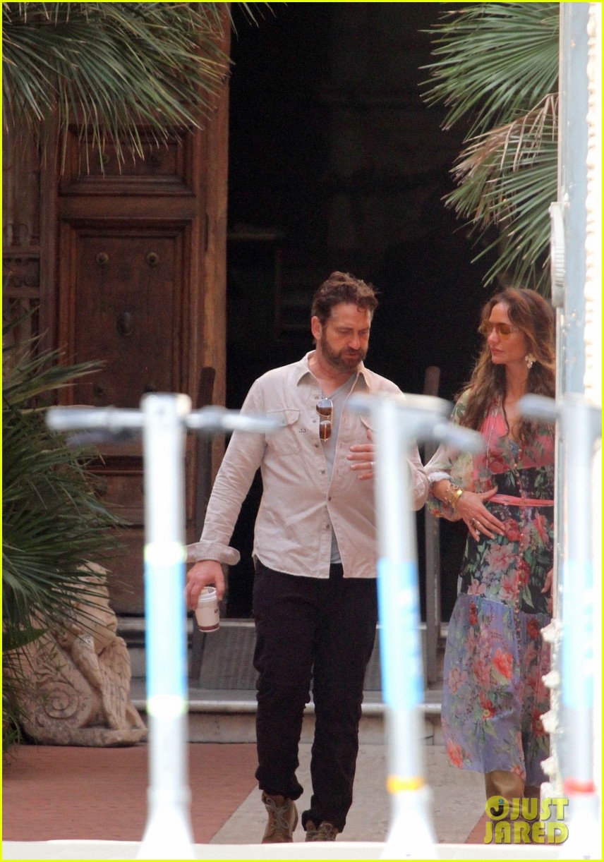 Gerard Butler & Girlfriend Morgan Brown Seen At Mass Service During ...