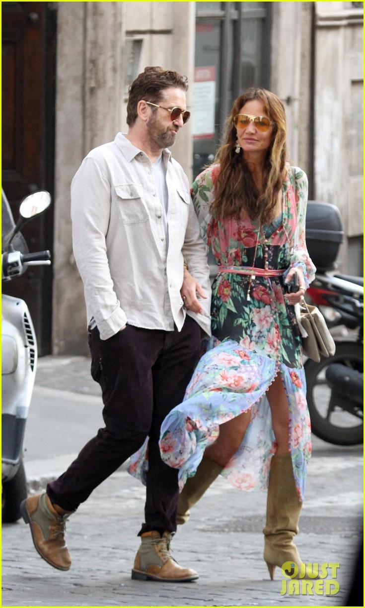 Gerard Butler & Girlfriend Morgan Brown Seen At Mass Service During ...